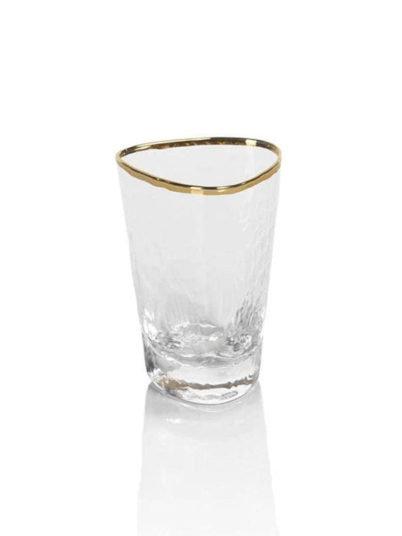Aperitivo Triangular Shot Glass with Gold Rim – All Inspired Boutiques